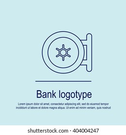 Perfect Linear Logotype Icon Bank Topic Stock Vector (Royalty Free ...
