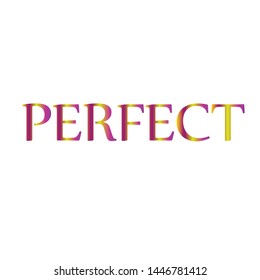 Perfect Logo Word Logo Vector Isolated Stock Vector (Royalty Free ...