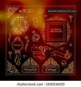 Perfect Medical Elements Doctors Anatomy Lovely Stock Vector (Royalty ...