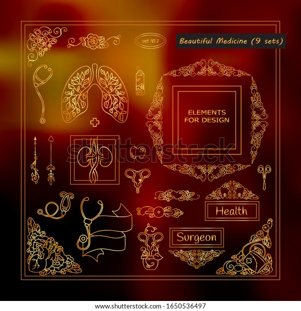 Perfect Medical Elements Doctors Anatomy Lovely Stock Vector (Royalty ...