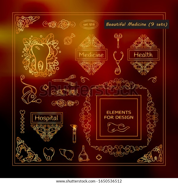 Perfect Medical Elements Doctors Anatomy Lovely Stock Vector (Royalty ...