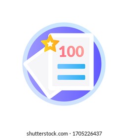 Perfect Score Vector Icon Purple Gradient Stock Vector (Royalty Free ...