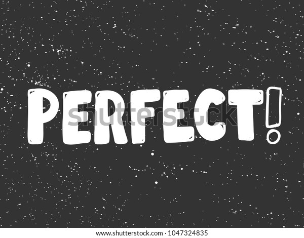 Perfect Typography Lettering Calligraphy Doodle Cartoon Stock Vector ...