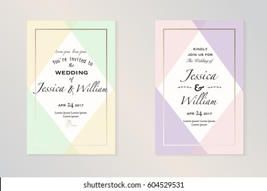Perfect Wedding Templates Invitation Stock Vector (Royalty Free ...