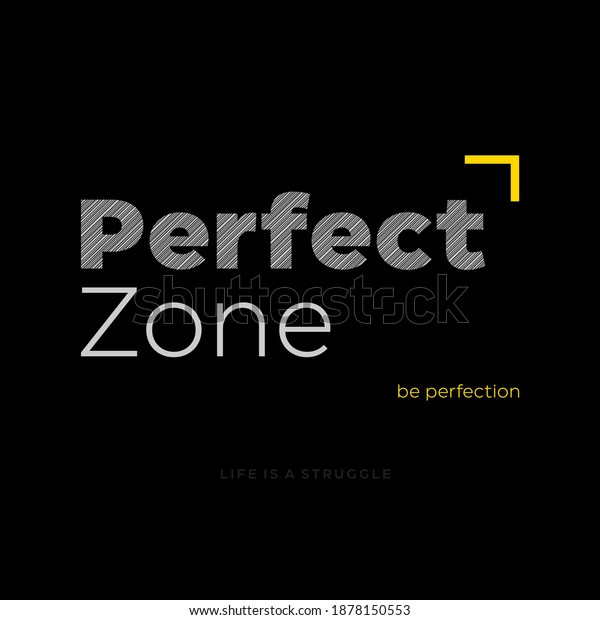 Perfect Zone Typography Design T Shirt Stock Vector (Royalty Free ...