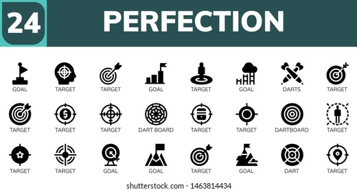 Perfection Icon Set 24 Filled Perfection: เวกเตอร์สต็อก (ปลอดค่า ...