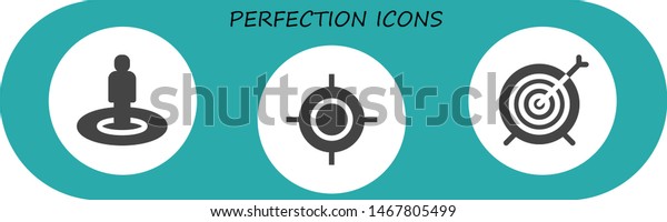 Perfection Icon Set 3 Filled Perfection Stock Vector (Royalty Free ...