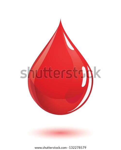 Image vectorielle de stock de Perfectly Shaped Blood Drop 132278579