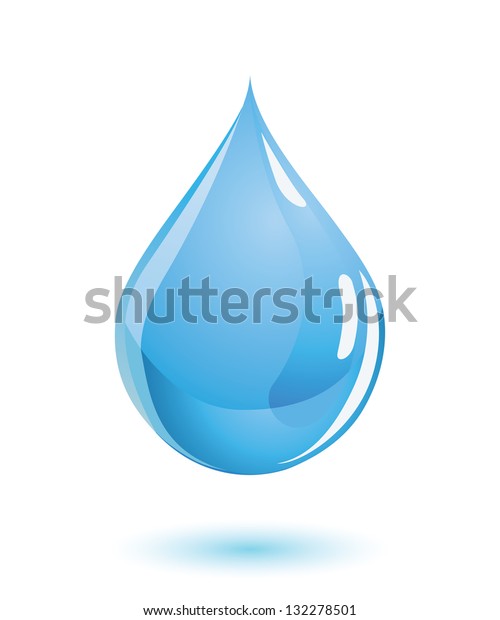 Perfectly Shaped Water Drop Stock Vector (Royalty Free) 132278501 ...