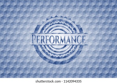 Performance Blue Hexagon Badge Stock Vector (Royalty Free) 1142094335 ...