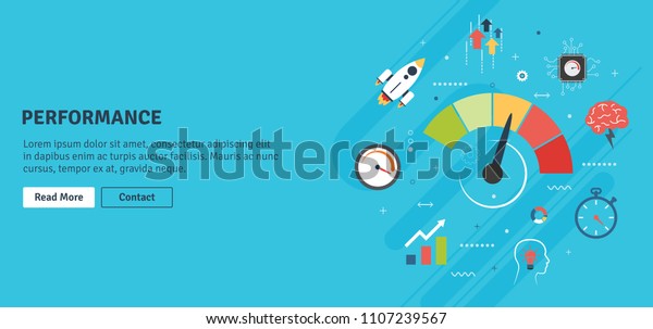Performance Efficiency Growth Business Speed Success Stock Vector ...