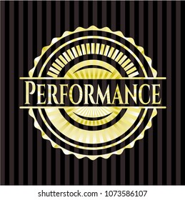Performance Gold Emblem Badge Stock Vector (Royalty Free) 1073586107 ...