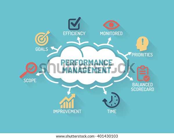 Gestion des performances - Graphique avec : image vectorielle de stock ...