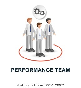 Performance Team Icon 3d Illustration Corporate Stock Vector (Royalty ...