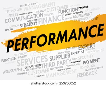Performance Word Cloud Business Concept Stock Vector (Royalty Free ...