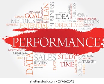 Performance Word Cloud Business Concept Stock Vector (Royalty Free ...