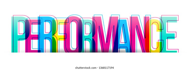 Performance Word Isolated On White Background Stock Vector (Royalty ...