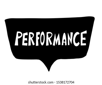 Performance Word Stylized Hand Drawn Text Stock Vector (Royalty Free ...