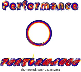 Performance Word Written Red Blue Yellow Stock Vector (Royalty Free ...