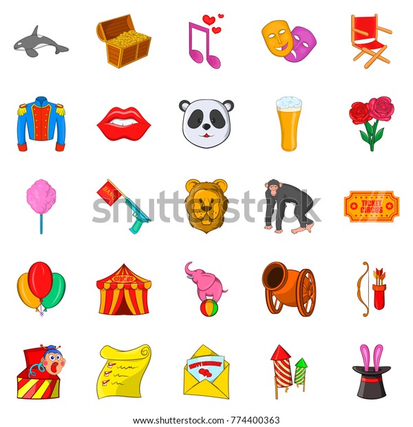 Performer Icons Set Cartoon Set 25 Stock Vector (Royalty Free ...