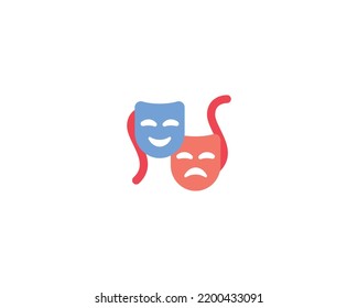 Performing Arts Masks Vector Isolated Emoticon Stock Vector (Royalty ...