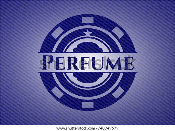 Perfume Badge Denim Background Stock Vector (Royalty Free) 740949679 ...