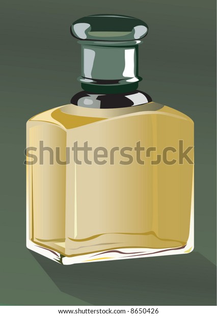 Perfume Bottle Green Cap Stock Vector (Royalty Free) 8650426 | Shutterstock