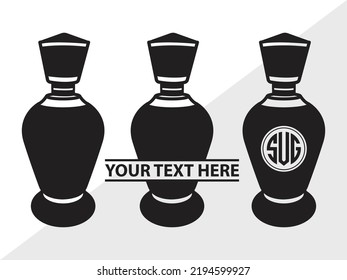 Perfume Bottle Monogram Svg Printable Vector Stock Vector (Royalty Free ...