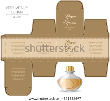 Perfume Box Design Die Cut Vector Stock Vector (Royalty Free) 521352697 ...