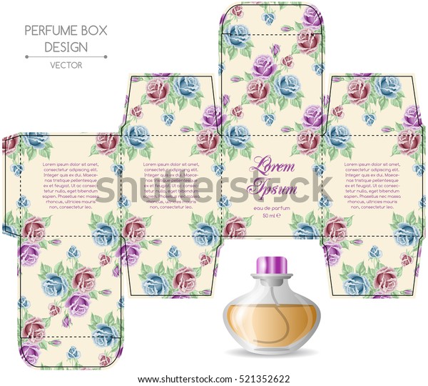 Perfume Box Design Die Cut Vector Stock Vector (Royalty Free) 521352622 ...