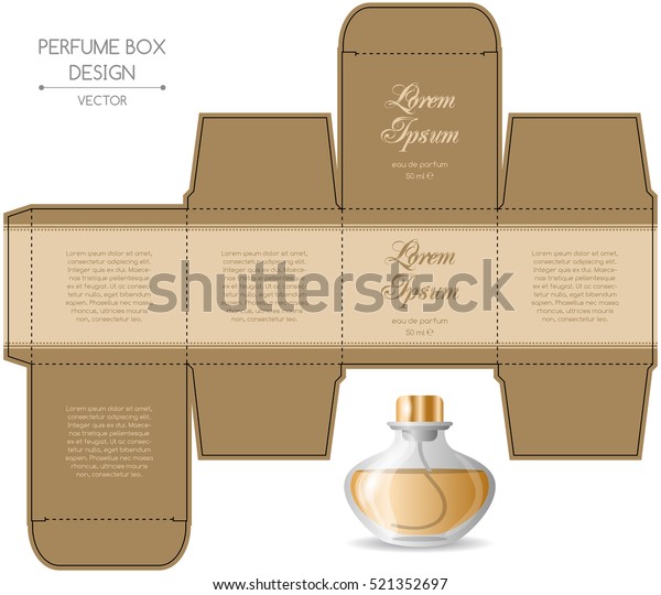 Stock vektor „Perfume Box Design Die Cut Vector“ (bez autorských ...