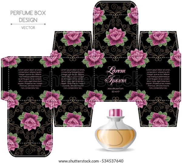 Perfume Box Design Die Cut Vector Stock Vector (Royalty Free) 534537640