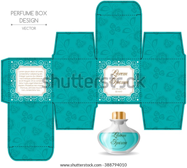 Perfume Box Design Retro Style Vector Stock Vector (Royalty Free ...