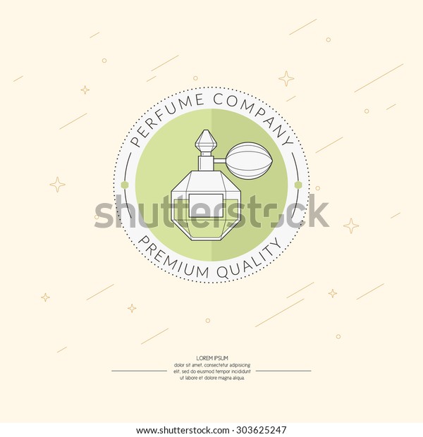 Perfume Logo Elements Icons Cards Illustration Stock Vector (Royalty ...