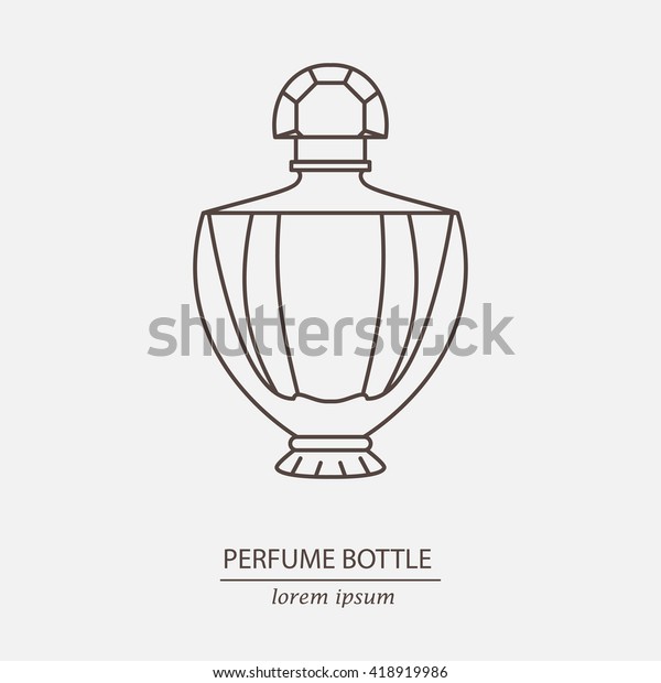 Perfume Outline Bottle Icon Can Use Stock Vector (Royalty Free) 418919986