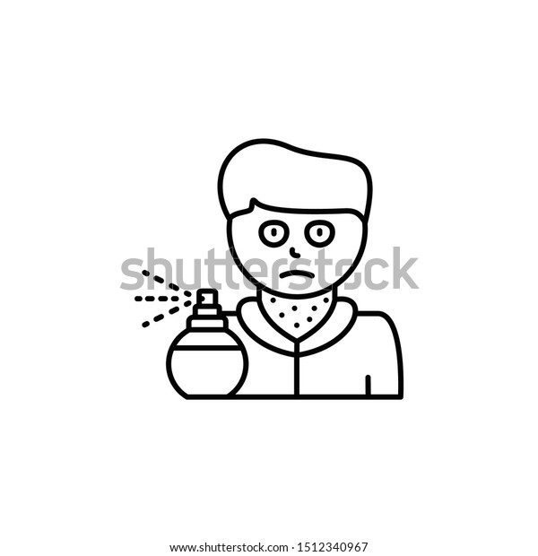 Perfume Rash Allergy Disease Vector Icon Stock Vector (Royalty Free ...