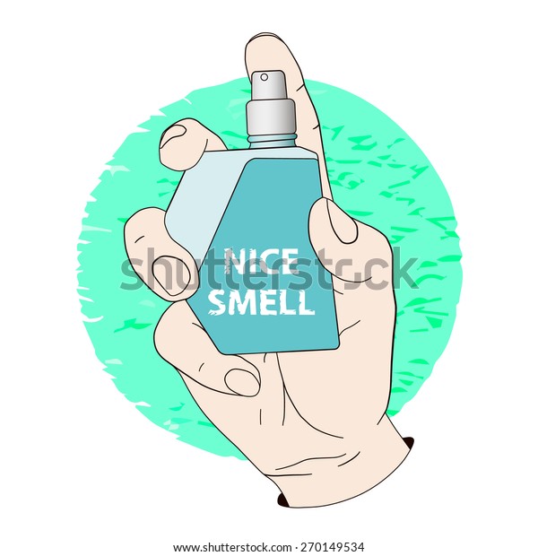 Perfume Spray Bottle Hand Vector Illustration Stock Vector (Royalty ...