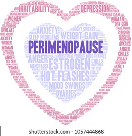 Perimenopause Word Cloud On White Background Stock Vector (Royalty Free ...