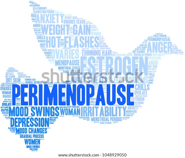 Perimenopause Word Cloud On White Background Stock Vector (Royalty Free ...