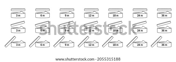 Period After Opening Packaging Design Isolated Stock Vector (Royalty ...