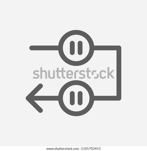 Periodic Breaks Icon Line Symbol Isolated Stock Vector (Royalty Free ...