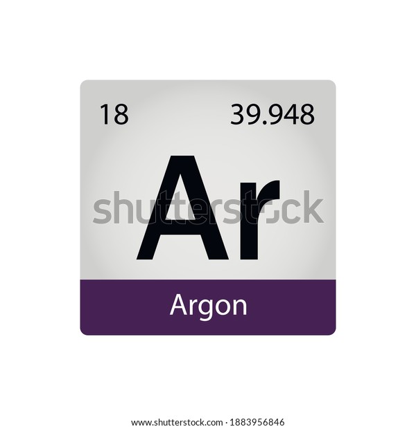 Periodic Table Argon Element Chemistry Concept 库存矢量图（免版税）1883956846 ...