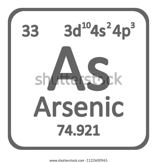 Periodic Table Element Arsenic Icon On Stock Vector (Royalty Free ...