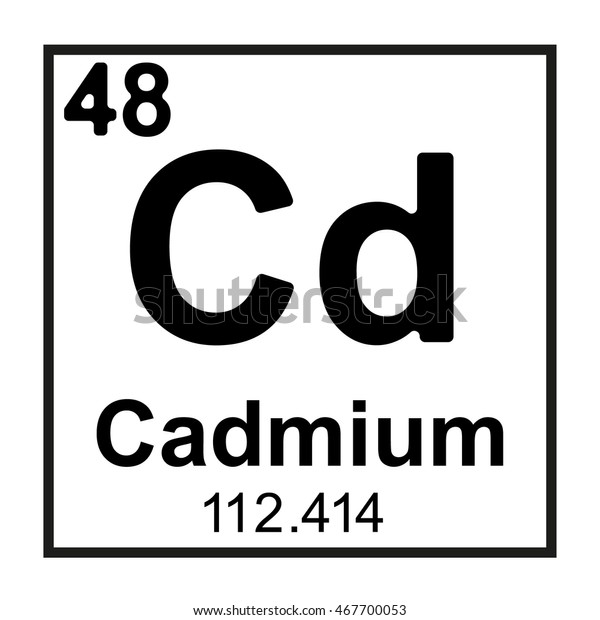Periodic Table Element Cadmium Stock Vector (Royalty Free) 467700053
