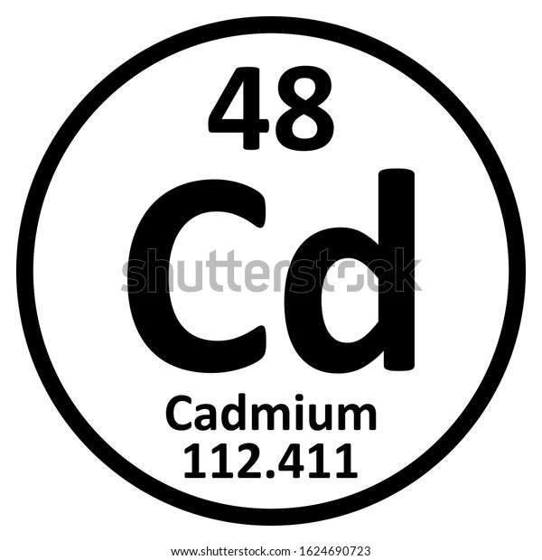 Periodic Table Element Cadmium Icon On Stock Vector (Royalty Free ...