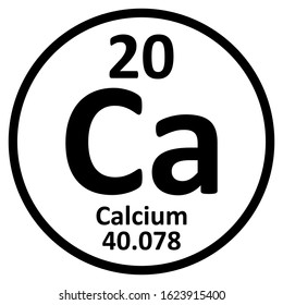 Periodic Table Element Calcium Icon On Stock Vector (Royalty Free ...