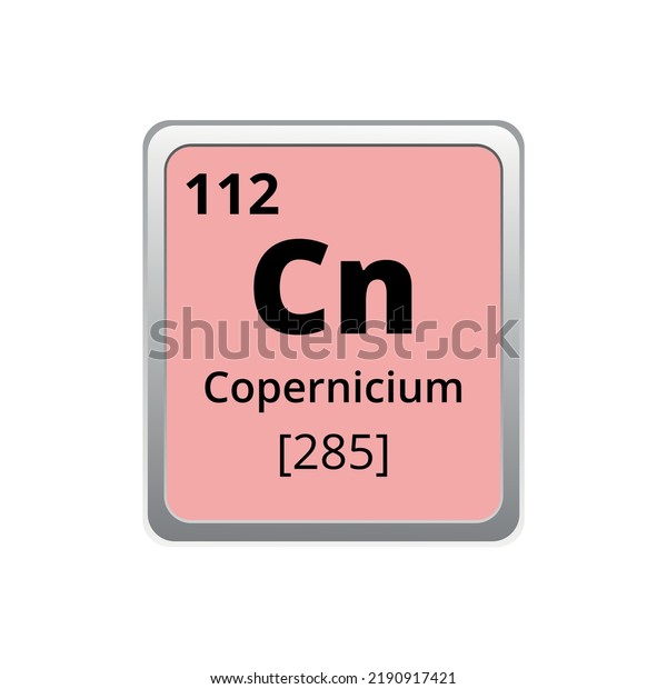 Periodic Table Element Copernicium Icon On: เวกเตอร์สต็อก (ปลอดค่า ...