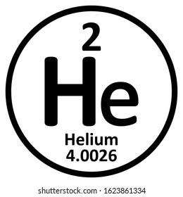 Periodic Table Element Helium Icon On Stock Vector (Royalty Free ...