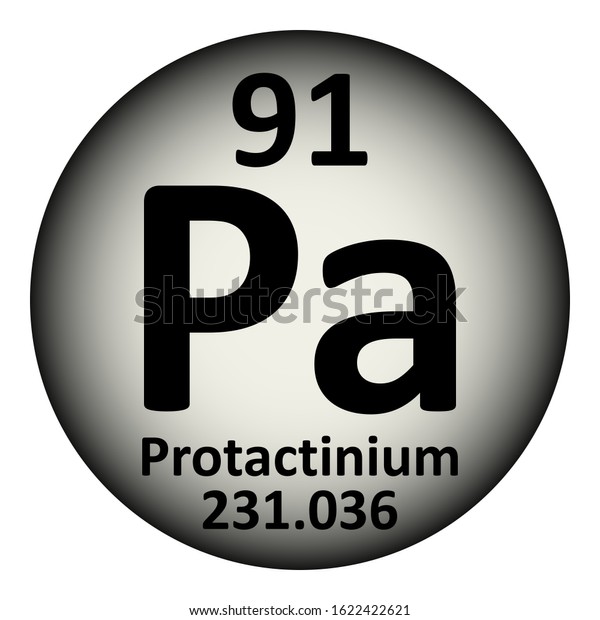 Periodic Table Element Protactinium Icon On Stock Vector (Royalty Free ...