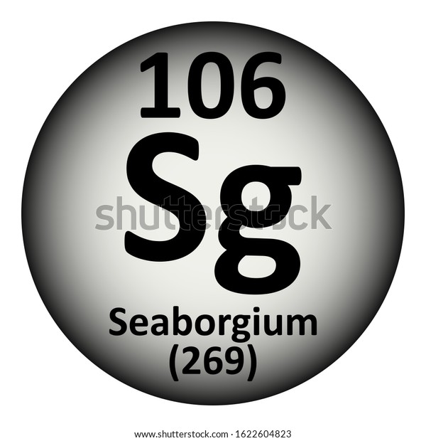 Periodic Table Element Seaborgium Icon On Stock Vector (Royalty Free ...